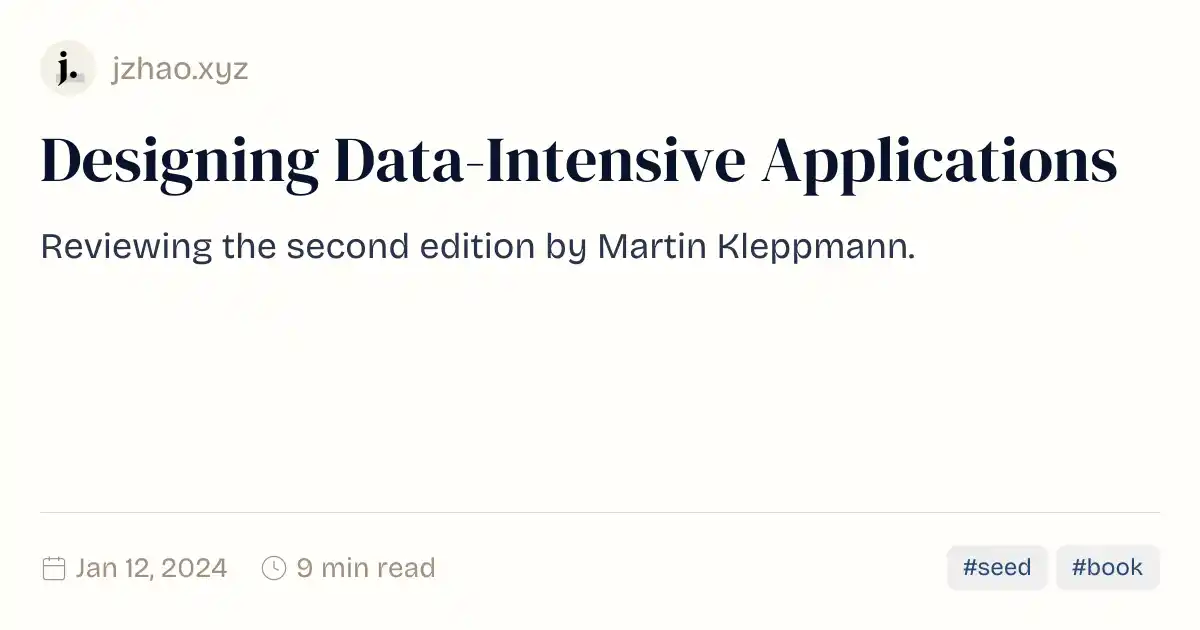Designing Data-Intensive Applications