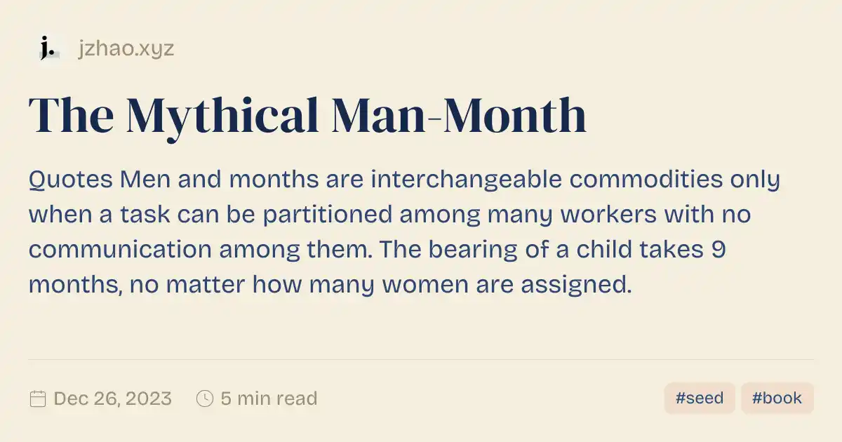 The Mythical Man-Month