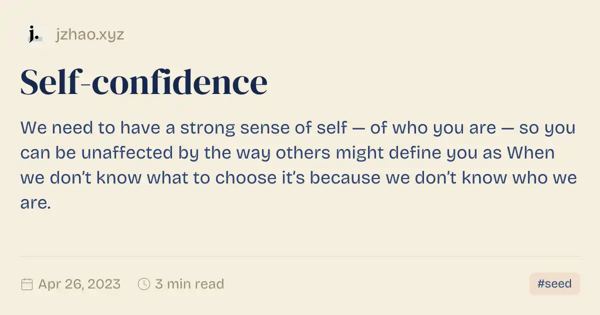 Self-confidence
